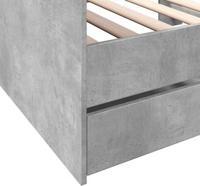 Válenda se zásuvkami bez matrace betonově šedá 75 x 190 cm 3280863