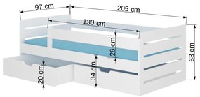 ADRK Postel BEMMA, CH-Bem-Bee-205-E2047, 200x90 cm, buk