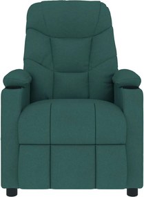 Masážní křeslo tmavě zelené textil 339098