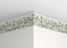 Samolepící bordura na zeď Květy Vikve na Béžové | 5 m x 13.8 cm | DWB8529
