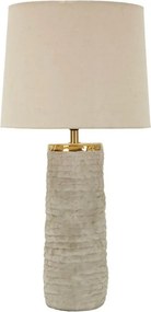 Světle šedá/krémová keramická stolní lampa s textilním stínidlem (výška 73 cm) Lima – Mauro Ferretti