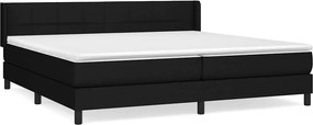 Box spring postel s matrací černá 200x200 cm textil 3129739