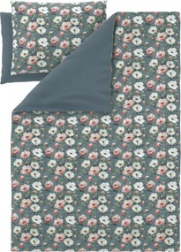 Livarno® Saténové ložní povlečení, 240 x 220 cm, 70 x 90 cm (květiny/zelená)