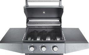 CH Zahradní plynový gril se 3 hořáky 8,1 kW - černá