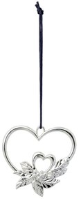 Vánoční ozdoba Double Heart Silver 7 cm Rosendahl