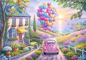 TREFL Puzzle Romantická jízda / 1000 dílků / 68,3 x 48 cm