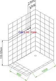 BPS-koupelny Hydromasážní box ALMA-L 100x80 levý