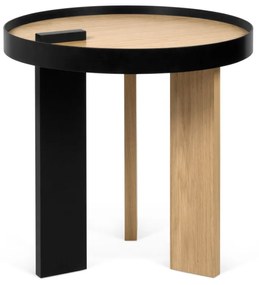 Kulatý odkládací stolek v dekoru dubu ø 50 cm Bruno - TemaHome