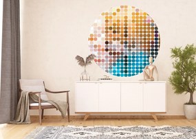 Samolepící vliesová fototapeta na zed' Tečkovaný Barevný Vzor | 140 x 140 cm | DCR3324