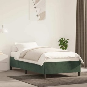 vidaXL Rám postele 80x200 cm samet [347289] Barva: Tmavě zelená