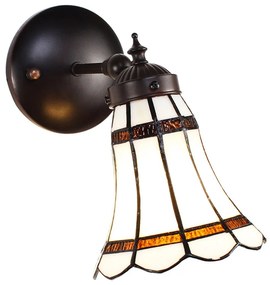 Nástěnná lampa Tiffany s bílým stínidlem BrownLine - 17*12*23 cm E14/max 1*40W