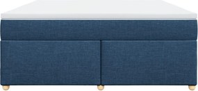 Box spring postel s matrací modrá 180x200 cm textil 3285400