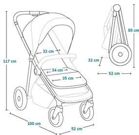 Lionelo - Sportovní kočárek EMMA ONE černá