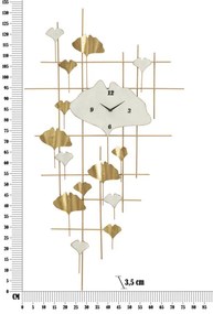 Zlaté nástěnné hodiny Mauro Ferretti Villian, 75,5c3,5c133 cm