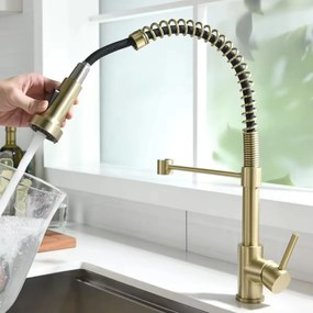 Rea Colin, stojánková kuchyňská baterie, zlatá matná, REA-B4821
