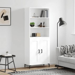 Skříň highboard bílá 69,5 x 34 x 180 cm kompozitní dřevo