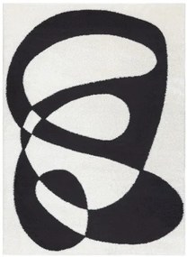 Dywany Łuszczów Kusový koberec Mode 8531 abstract cream/black ROZMĚR: 180x270