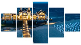 Obraz - hotel na pláži (125x70 cm)