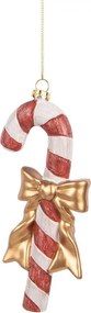 Bílo-červená závěsná dekorace lízátko Candy Cane - 8*3*18 cm