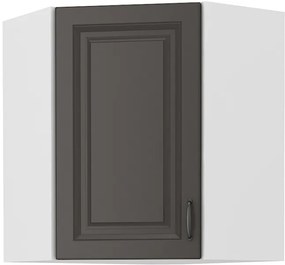 Kuchyňská skříňka Stilo 60x60 GN-72 1F (45°) korpus bílá, dvířka šedá