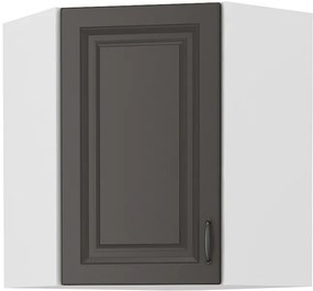 Kuchyňská skříňka Stilo 60x60 GN-72 1F (45°) korpus bílá, dvířka šedá