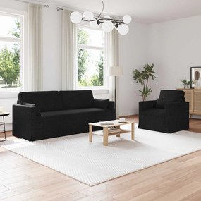 Set pohovek 2 ks Černá textil 3407583