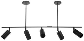 Toolight - Stropní lampa 5xGU10, APP210-3CPR, černá, OSW-03400
