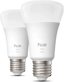 Philips Hue White - Chytrá LED žárovka E27, 1100 lm, teplá bílá, 2 ks 929003856102