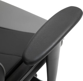 Ergonomická kancelářská židle Vinsetto herní otočná židle z umělé kůže a pěny černá 67,5x74x126-136 cm pro pohodlnou práci a hraní | Aosom.de