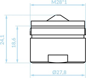 Kuchinox Kuchinox, provzdušňovač pro vanovou baterii, Ø28mm, Mosaz/ABS, černá, LAV-CPB_71ED