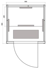 BPS-koupelny Infrasauna Relax  105x90, 1-2 osoby