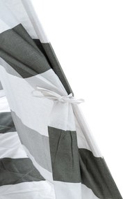 Dětský hrací stan Esna – šedá pruhovaná