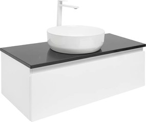 Koupelnová skříňka s krycí deskou SAT B-WAY 99x30x45 cm bílá lesk BWAY100WTKUB