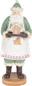 Dekorace Santa s perníkovou chaloupkou - 11*11*30 cm