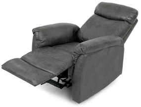 Autronic Relaxační sedačka 3+1+1, potah šedá látka v dekoru broušené kůže, funkce Relax I/II s aretací ASD-311 GREY3