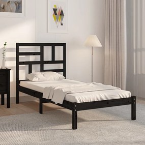 vidaXL Rám postele masivní dřevo 100 x 200 cm [3105942] Barva: Černá