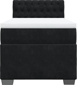 Box spring postel s matrací černá 80 x 200 cm samet 3288470