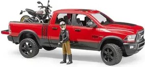 Bruder 02502 Terénní auto RAM + motocykl Scrambler Ducati Desert Sled