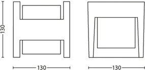 LED Venkovní nástěnné svítidlo Philips Arbour 16459/93/16 antracitové