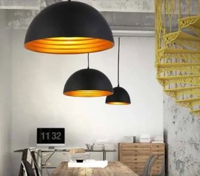 Retro lustr Modena 50 černé/zlaté