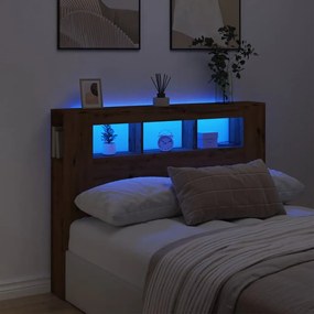 Čelo postele LED dub artisan 140x18,5x103,5 cm kompozitní dřevo