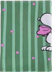 PEANUTS Utěrka Snoopy s motýlkem - zelená