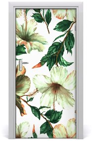 Samolepící fototapeta na dveře Hibiskus 85x205 cm