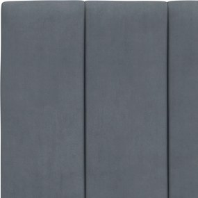 Postel s matrací Hanko tmavě šedá 90 x 190 cm samet 3208569