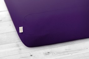 Jersey prostěradlo tmavě fialové na výšku matrace do 20 cm Velikost: 220 x 200
