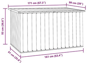 vidaXL Marketos Zahradní úložný box šedý 171 x 99 x 93 cm