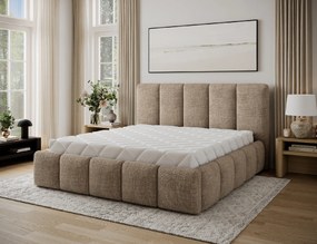 Postel Edvige + Dřevěný rám + plynový výtah + kontejner 140x200