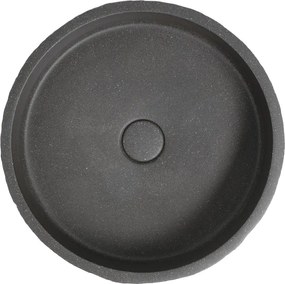 Sapho Sapho, ISPIR betonové umyvadlo včetně odtoku, 40cm, černý granit, AR476