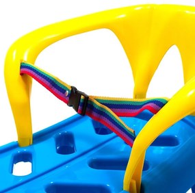 Plastové sáňky s opěradlem Baby Mix SNOW STAR zelené