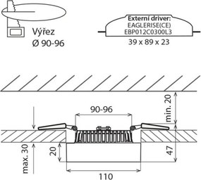 LED podhledové svítidlo McLED NIXO 12W 4000K neutrální bílá ML-412.059.33.0